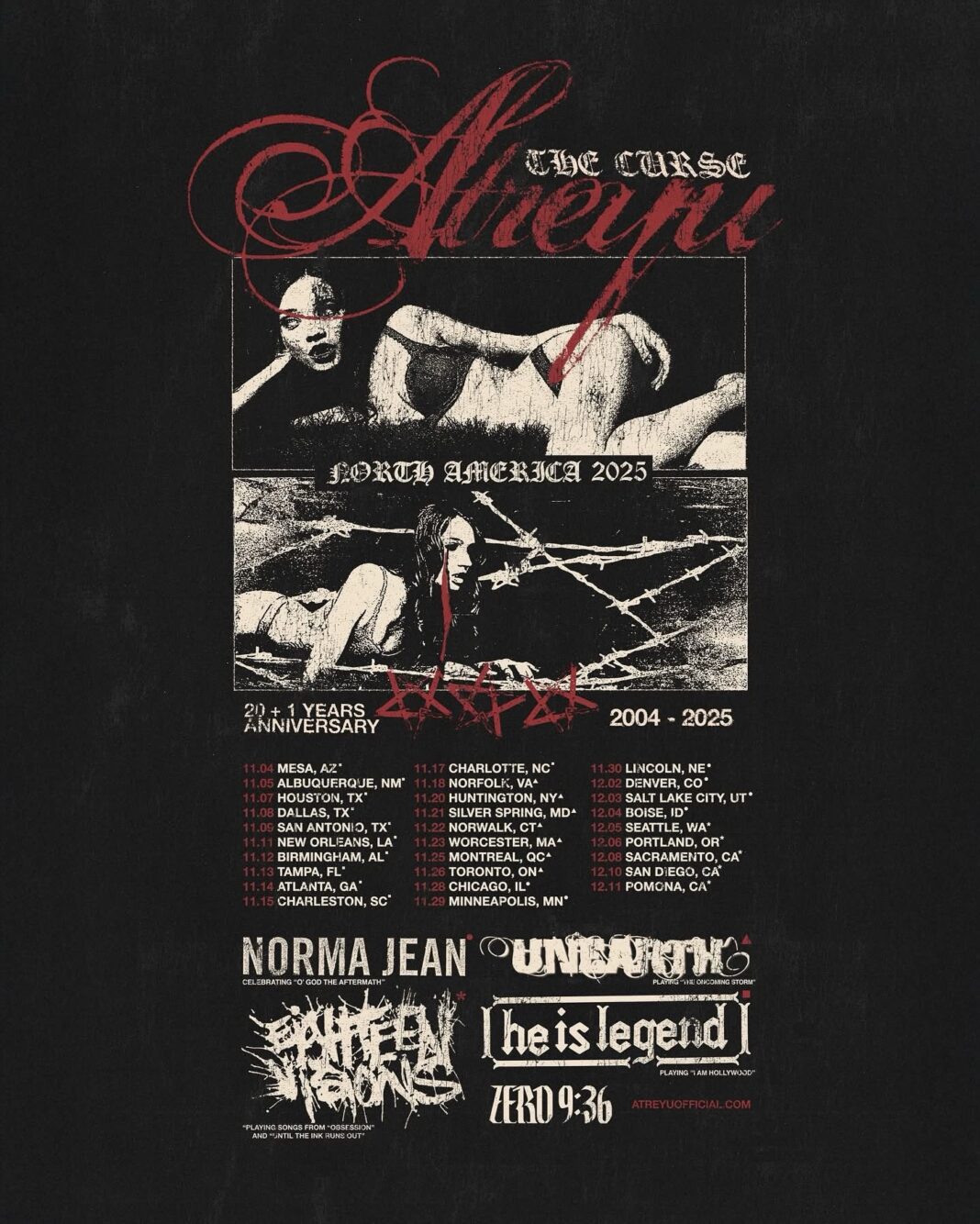 ATREYU ANNOUNCE “THE CURSE” 20+1 ANNIVERSARY NORTH AMERICAN TOUR FOR ...